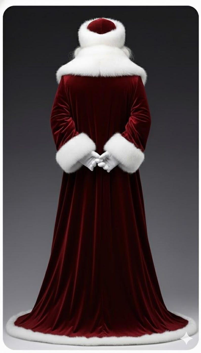 Luxury Professional Santa Suit | Red Velvet Christmas Coat & Fur Trim ...