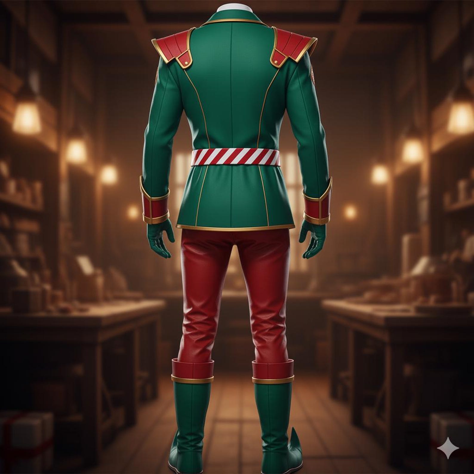 Festive Fantasy Elf Uniform Costume | Premium Christmas Cosplay Jacket ...