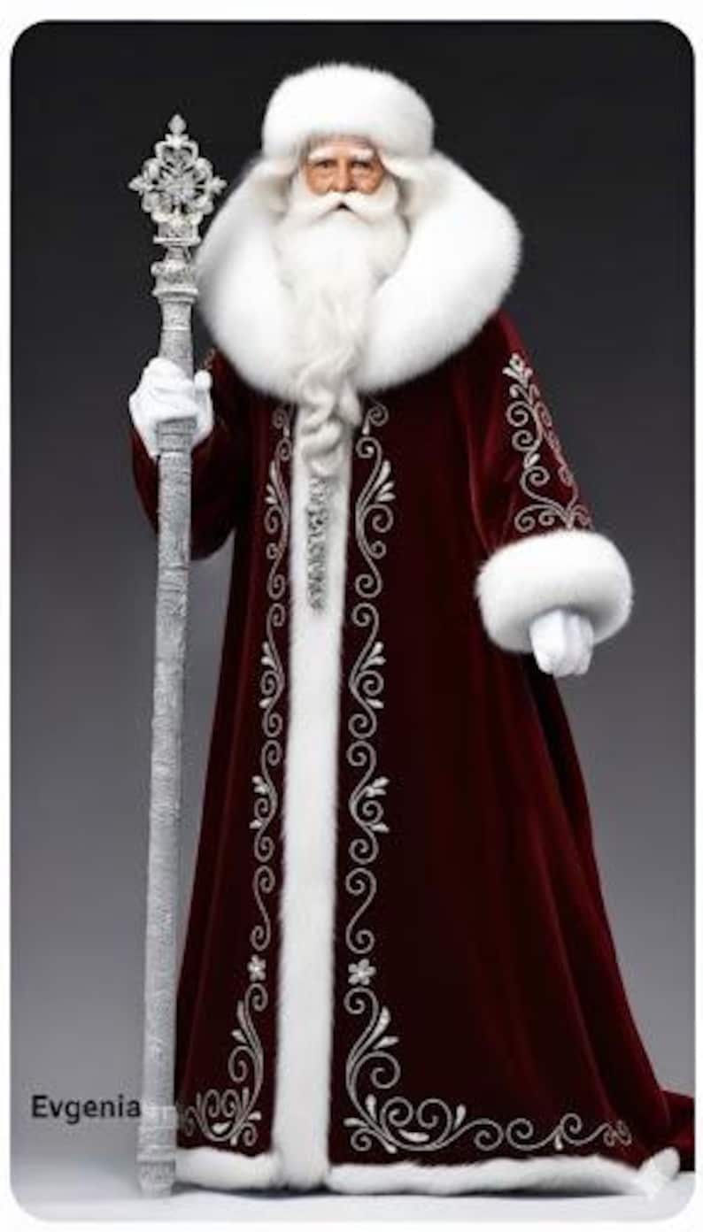 Luxury Professional Santa Suit | Red Velvet Christmas Coat & Fur Trim ...