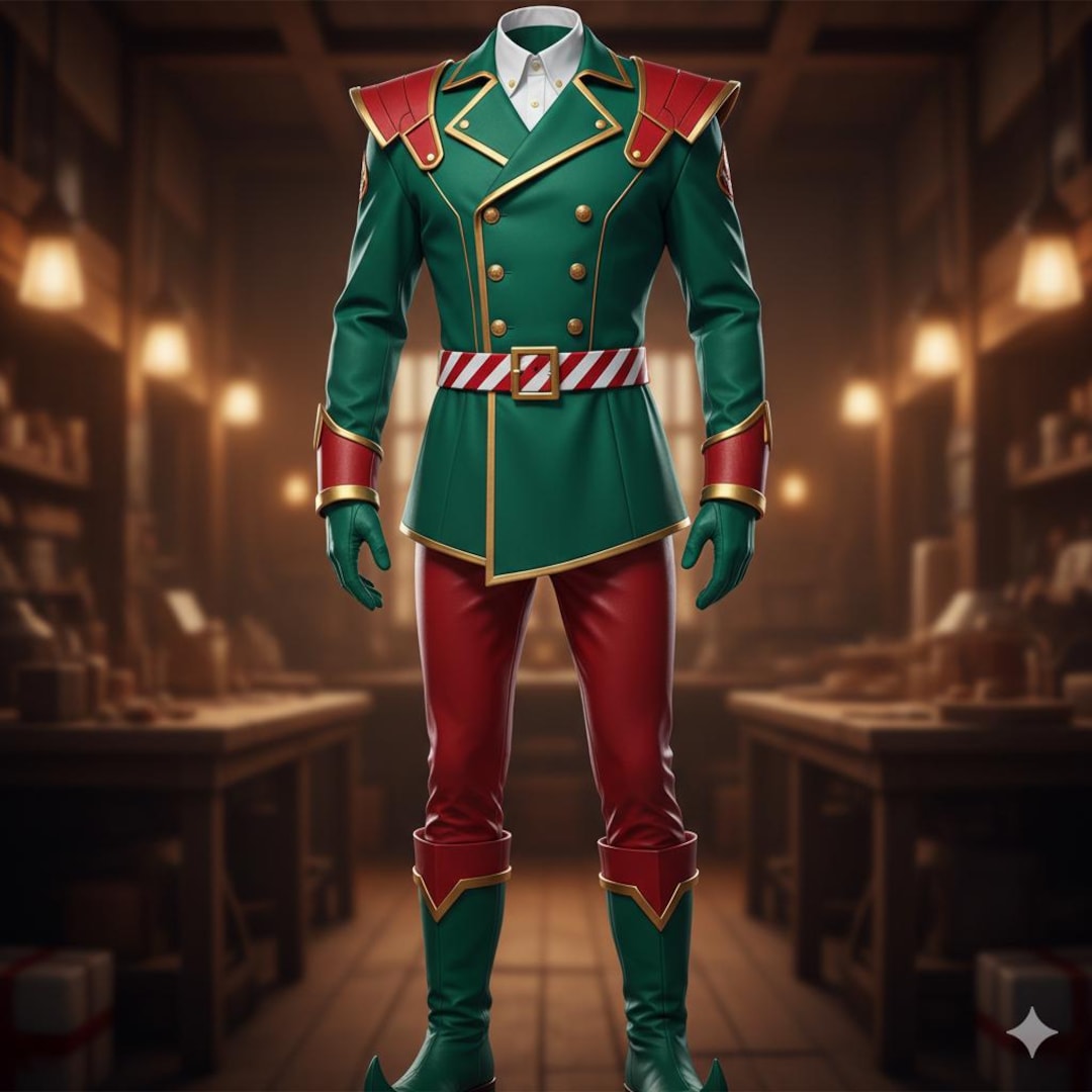 Festive Fantasy Elf Uniform Costume | Premium Christmas Cosplay Jacket ...