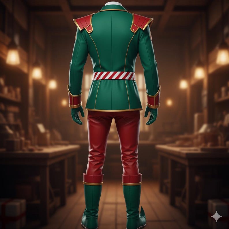 Festive Fantasy Elf Uniform Costume | Premium Christmas Cosplay Jacket ...