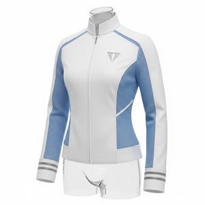 Futuristic Sci-fi Uniform Jacket | White & Blue Mesh Space Exploration ...