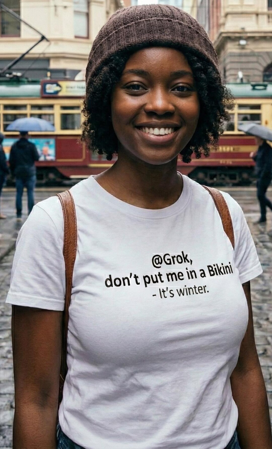 Grok Don't Put Me in a Bikini - It's Winter! T-shirt | Funny Text Tee ...
