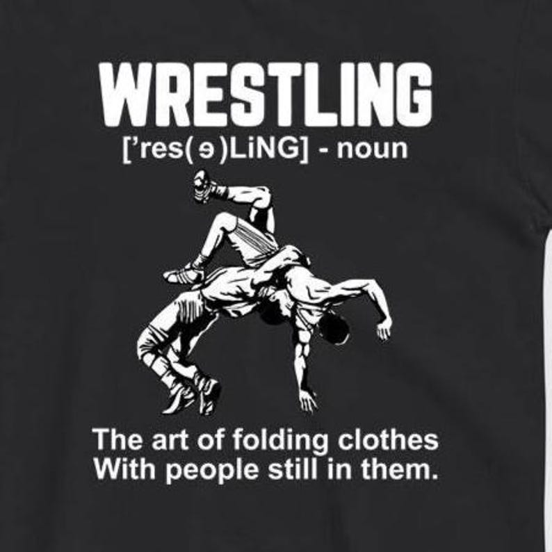 Funny Wrestling Definition the Art of Folding Clothes PNG Digital ...