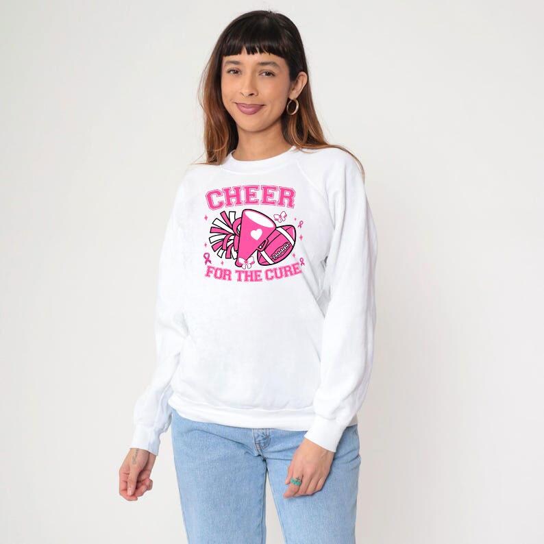 Cheer for the Cure Cheer Pink Ribbon Football Women Girls PNG Digital ...