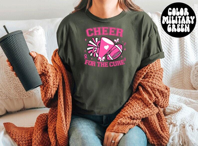 Cheer for the Cure Cheer Pink Ribbon Football Women Girls PNG Digital ...