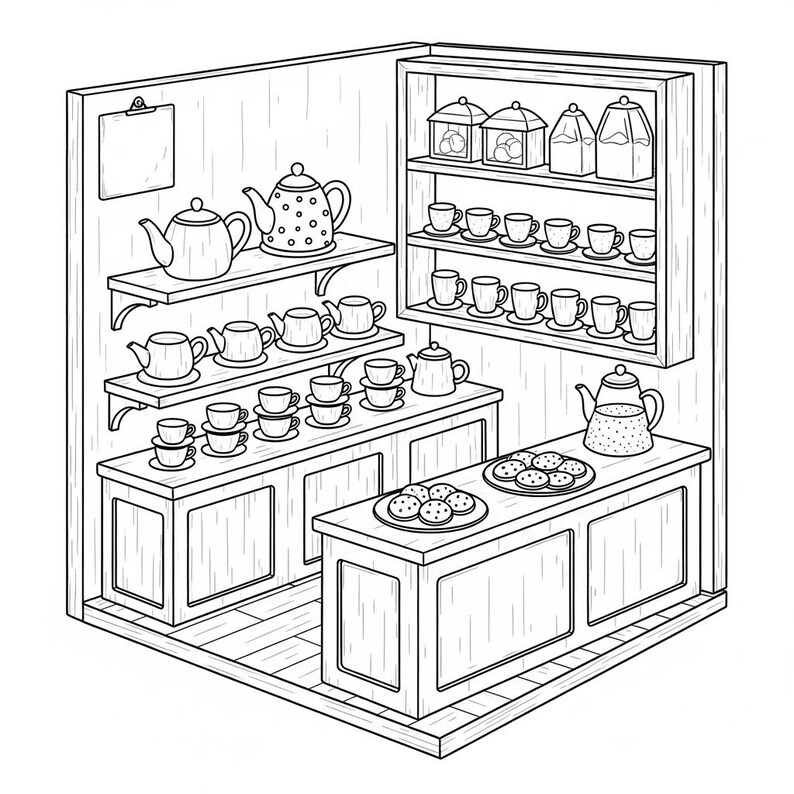 Cozy Corners Coloring Book PDF PNG | 75 Pages Bold and Easy for Adults ...