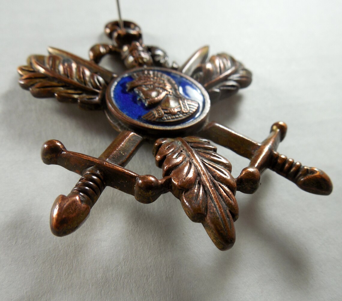 Conquistador Brass Medallion Cross Swords Medallion | Etsy