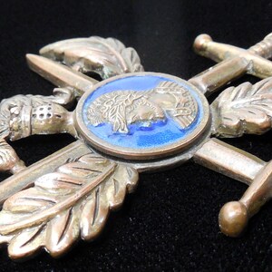 Conquistador Brass Medallion Cross Swords Medallion | Etsy