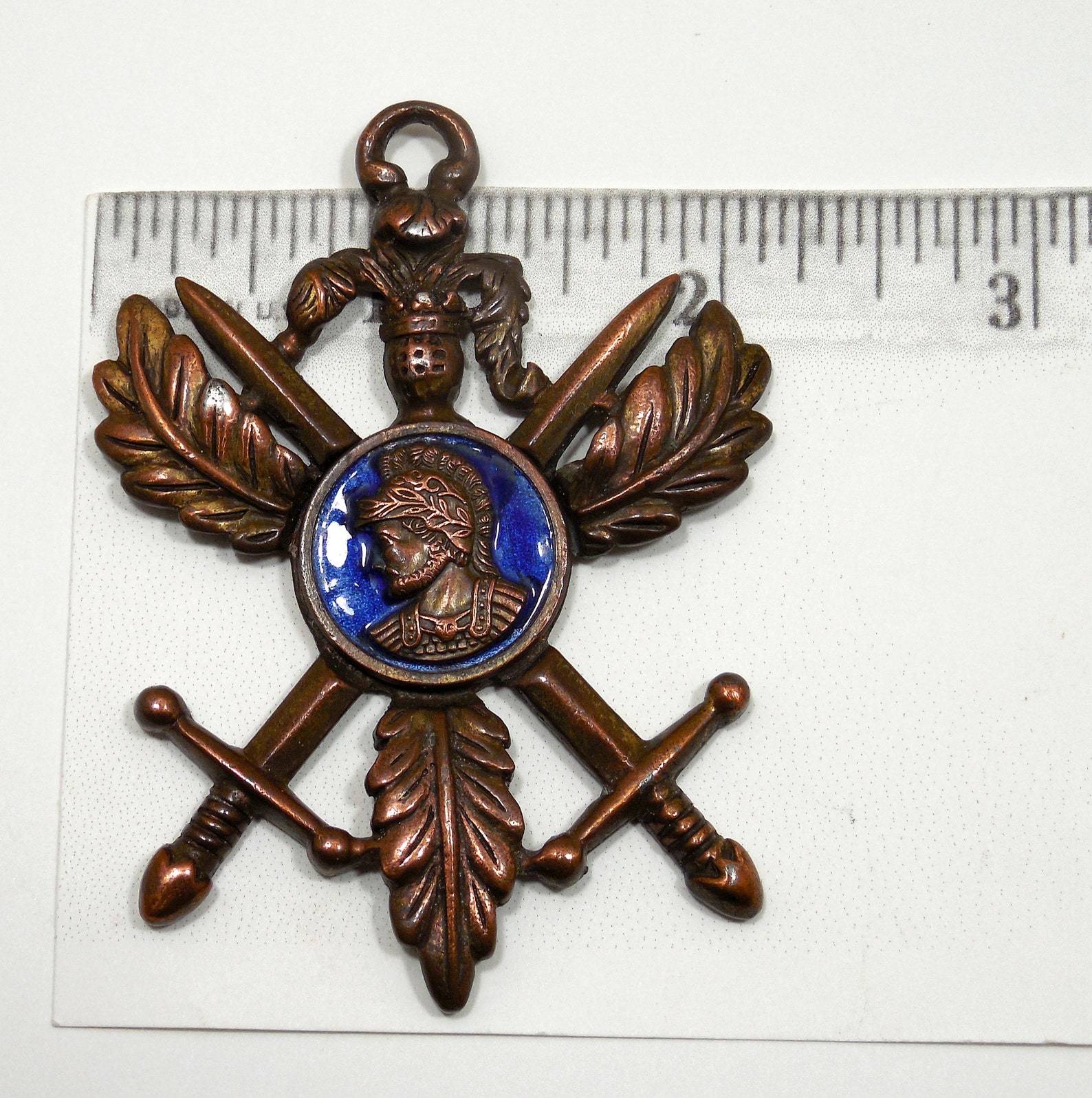 Conquistador Brass Medallion Cross Swords Medallion | Etsy