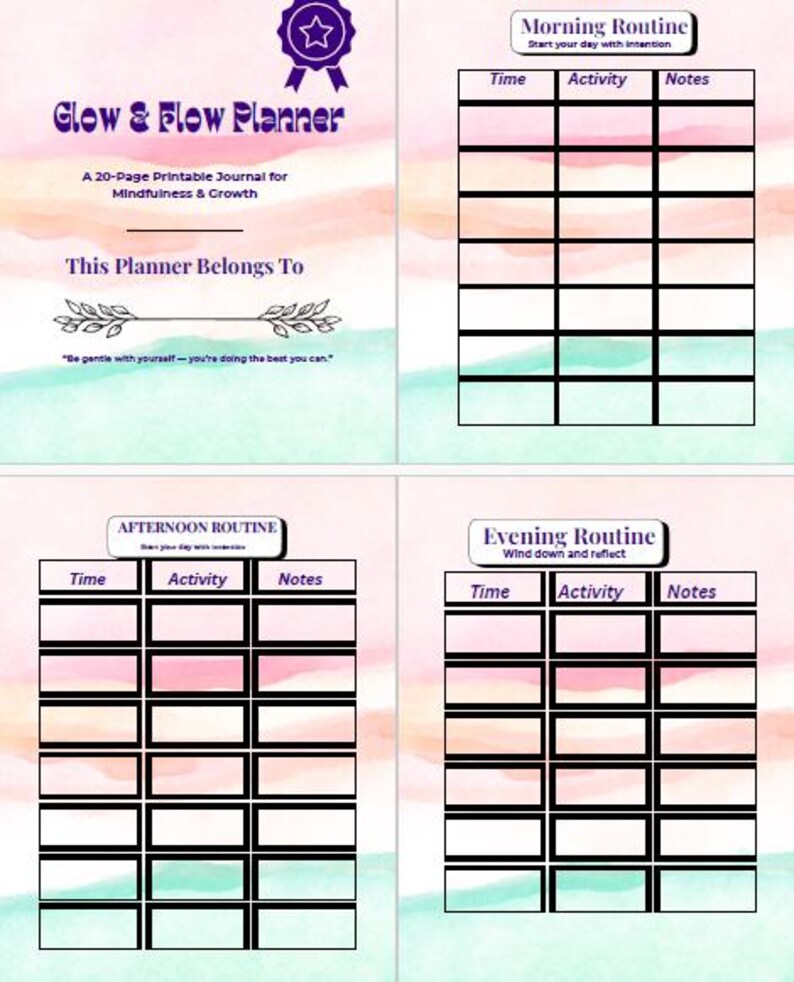 Self Wellness Planner, Gratitude & Mindfulness Journal, Habit Mood ...