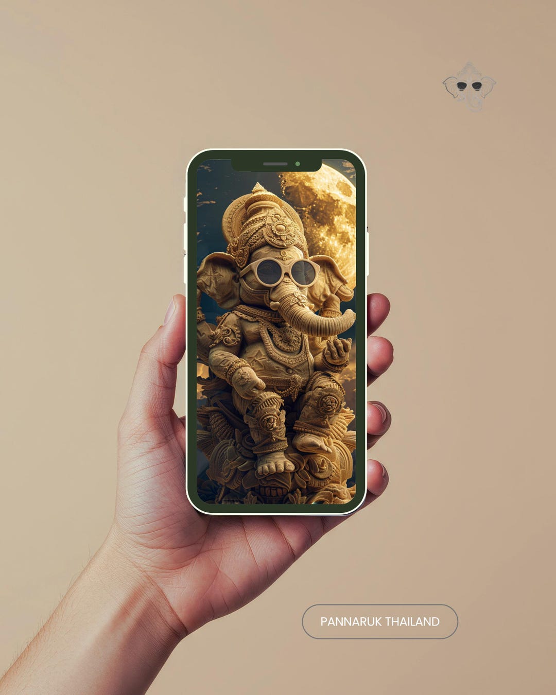 Golden Vision of Ganesha — Divine Moonlight Wisdom | PANNARUK THAILAND ...