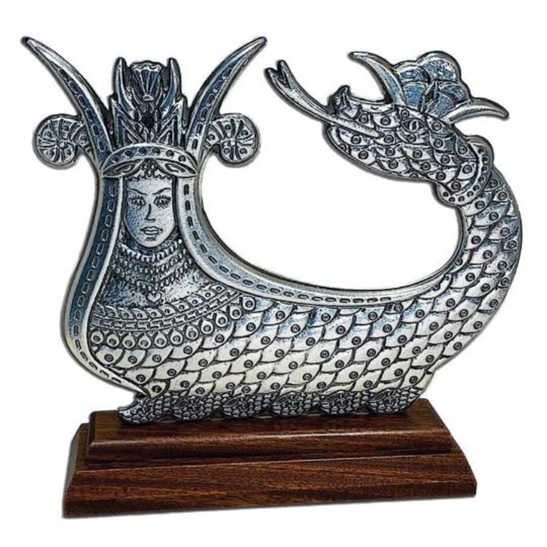 Shahmaran Bronze Statue – Persian Serpent Queen Sculpture - Etsy