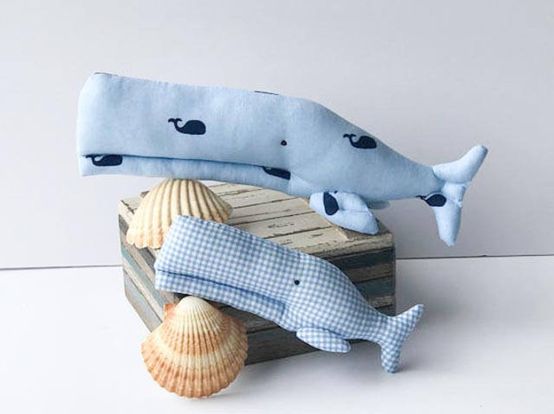 Stuffed Whale Toy Plush Softie Blue Whales Nautical Aquatic - Etsy