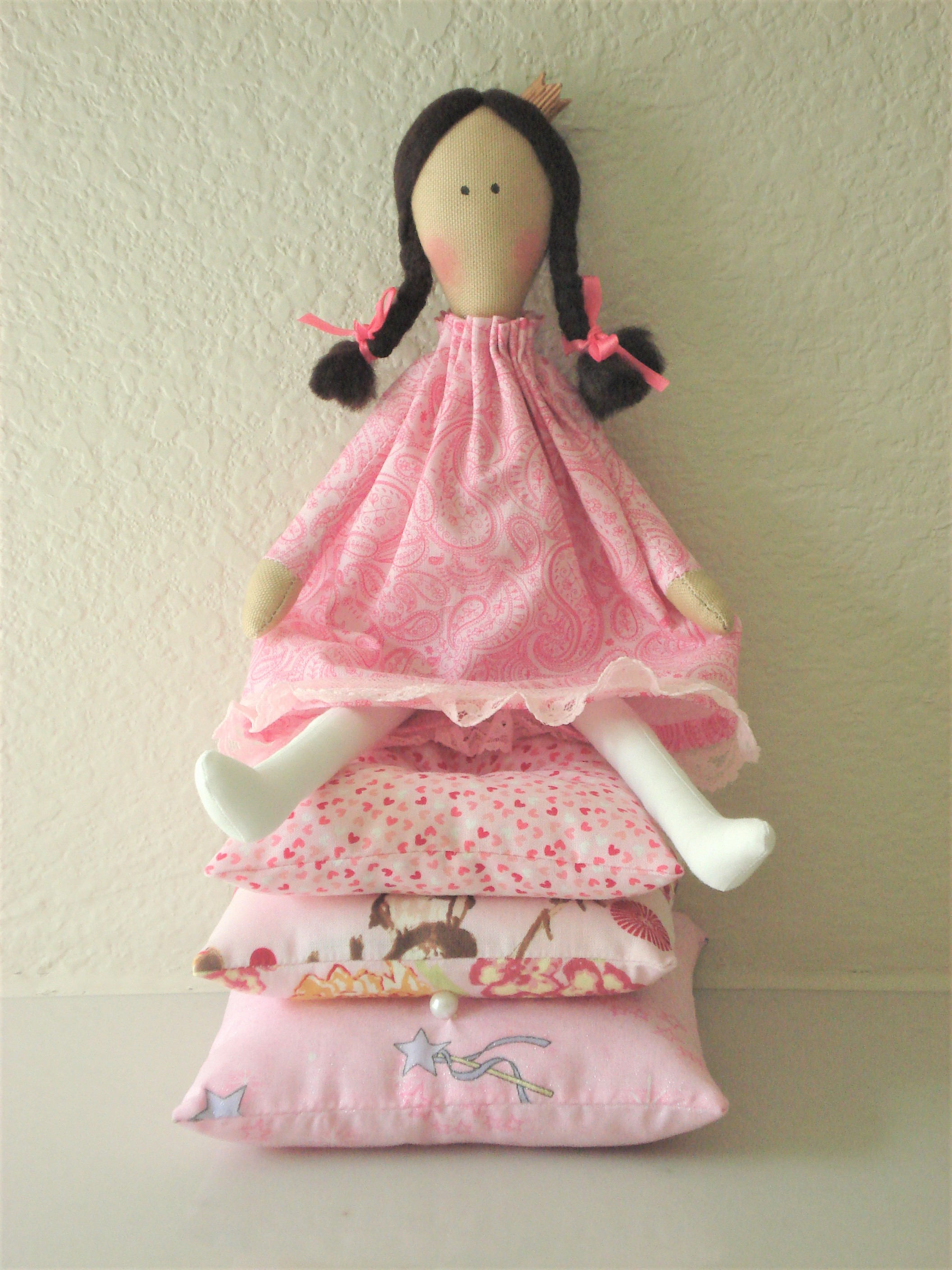 The Princess & the Pea Doll Fabric Doll Cloth Doll Fairy Tale | Etsy