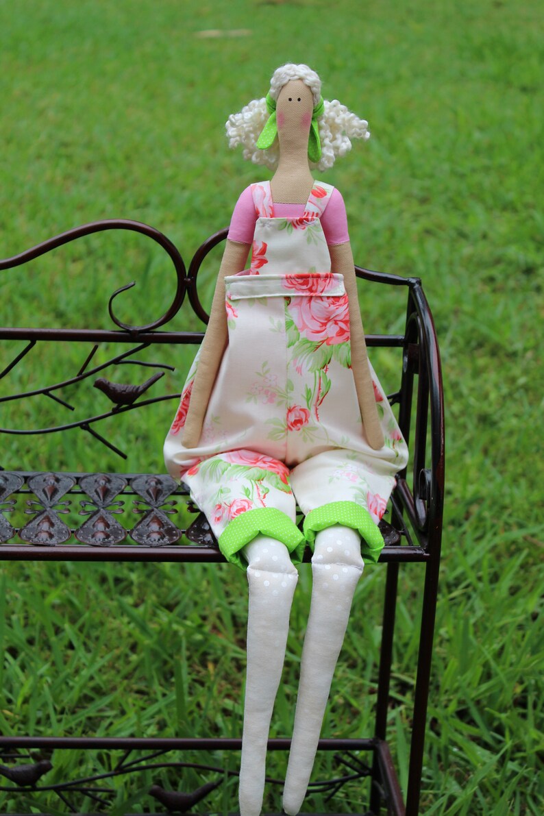 Tilda Doll Handmade Rag Doll Cloth Doll in Pastel Cream White | Etsy