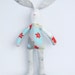 Stuffed Bunny Toy Easter Rabbit Hare Handmade Bunny Doll Floral Plush ...