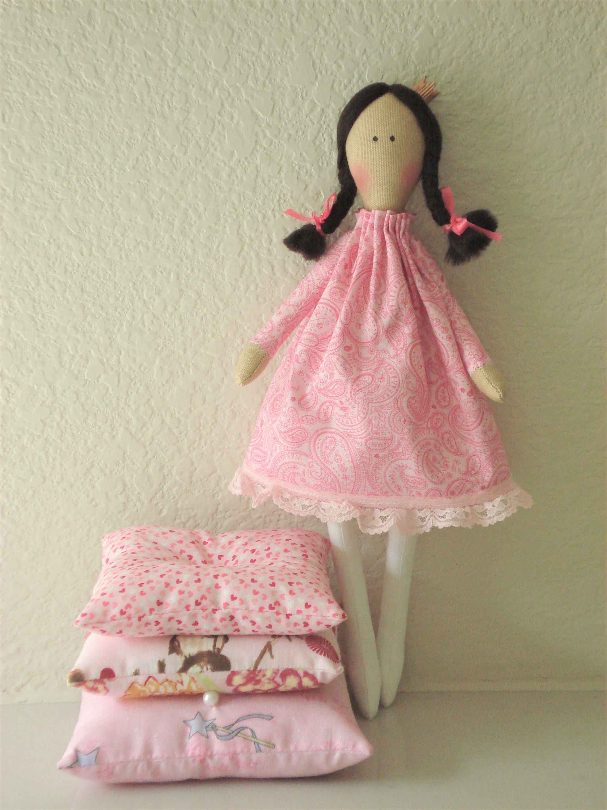 The Princess & the Pea Doll Fabric Doll Cloth Doll Fairy Tale | Etsy