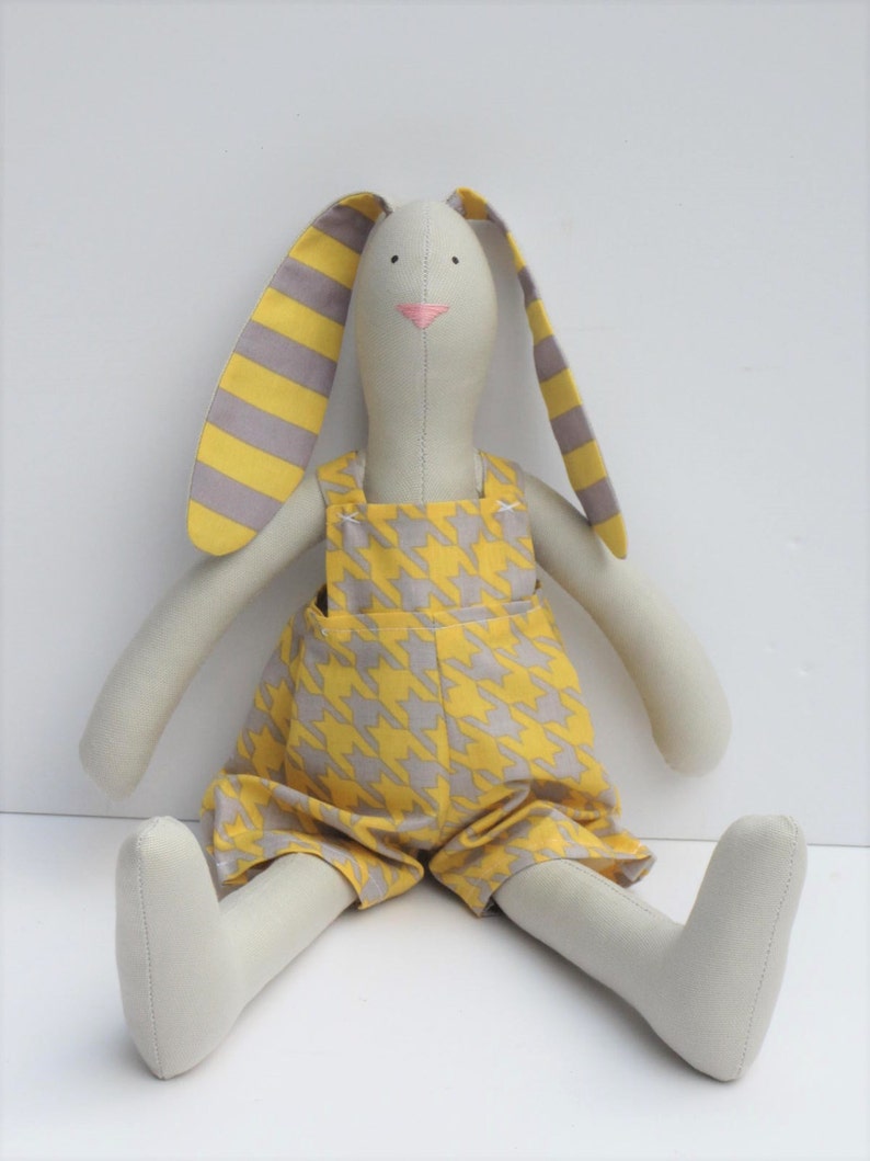 Gray Mustard Easter Bunny Stuffed Bunny Rabbit Hare Boy & Girl | Etsy