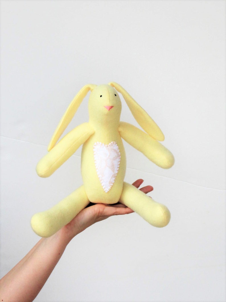 Yellow Bunny Rabbit Stuffed Doll Cute Soft Easter Bunny Hare - Etsy