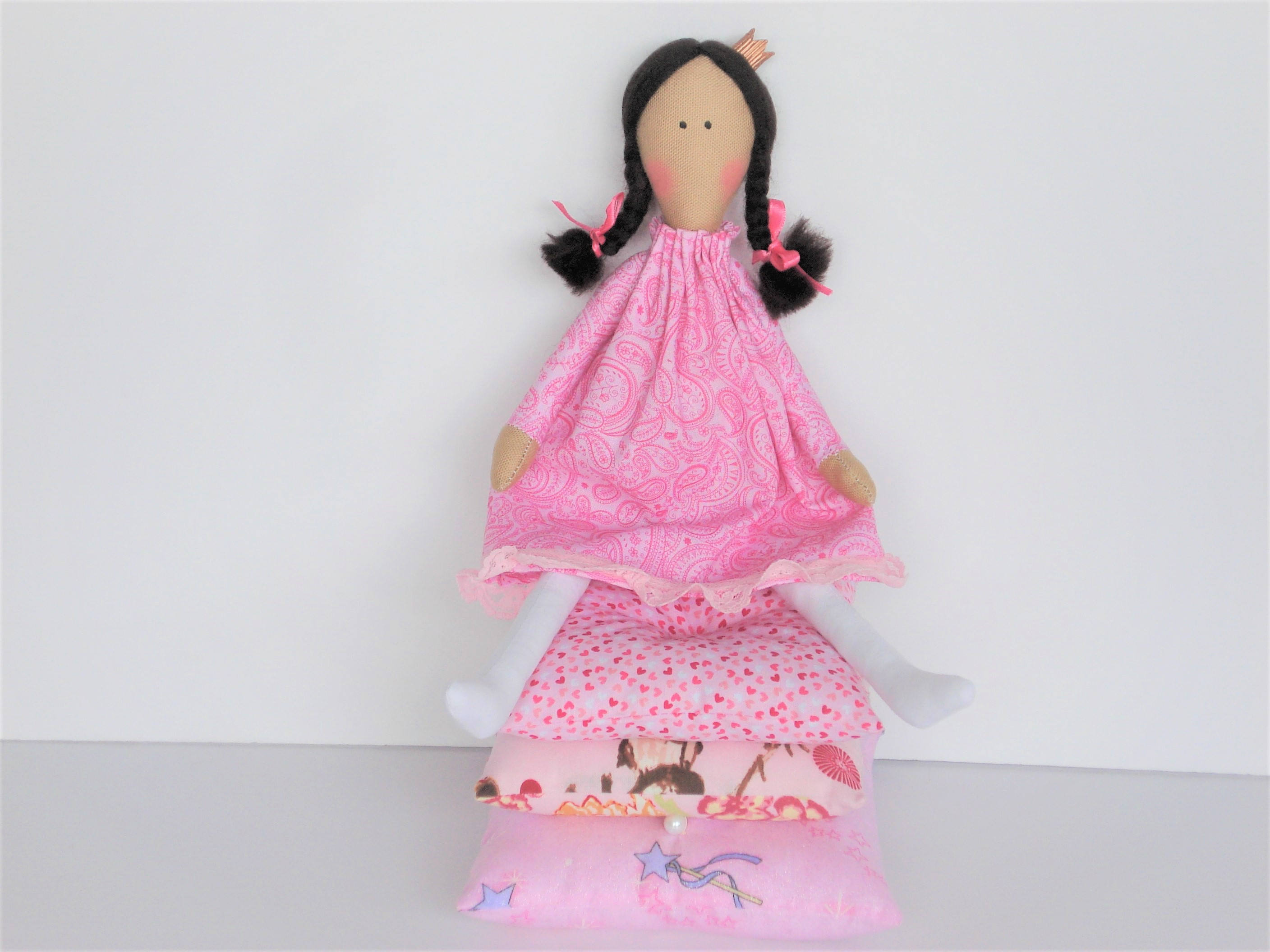 The Princess & the Pea Doll Fabric Doll Cloth Doll Fairy Tale | Etsy