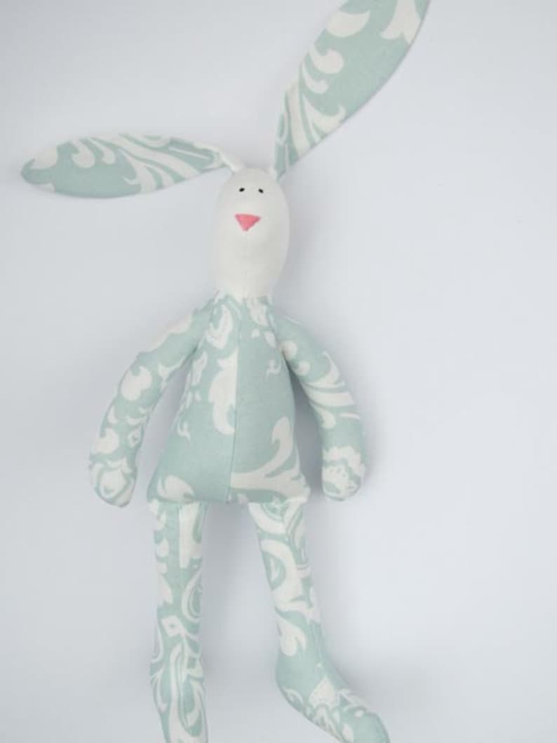 Bunny Rabbit Toy Pastel Mint Color Hare Toy Stuffed Bunny | Etsy