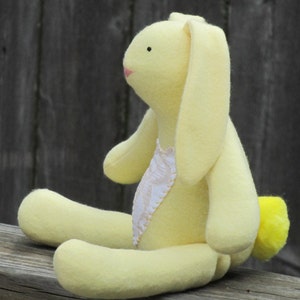 Yellow Bunny Rabbit Stuffed Doll Cute Soft Easter Bunny Hare Softie ...