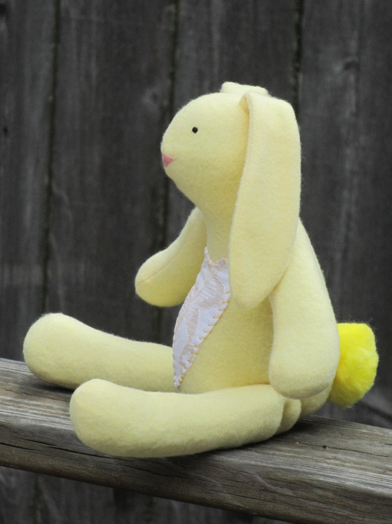 Yellow Bunny Rabbit Stuffed Doll Cute Soft Easter Bunny Hare - Etsy