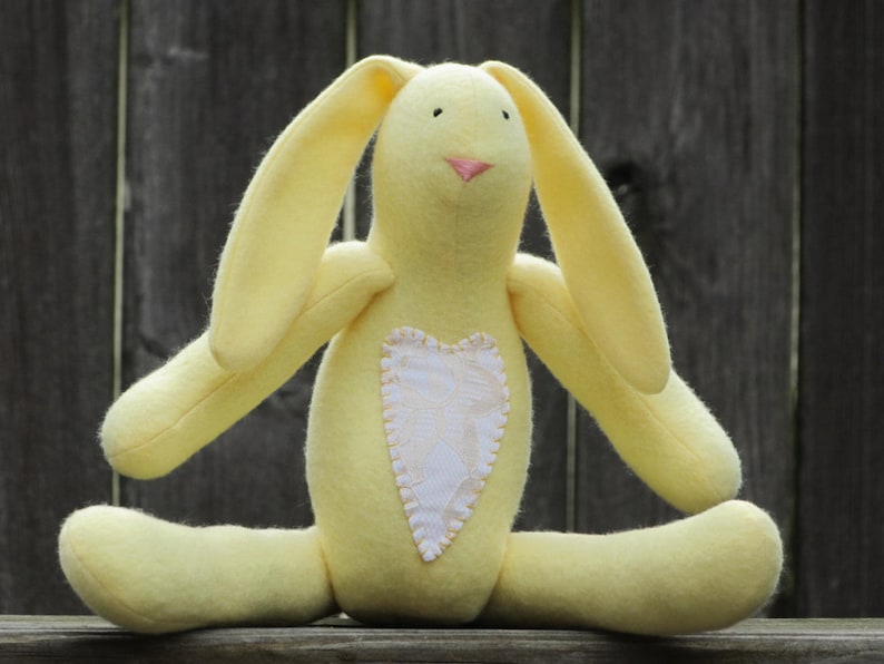 Yellow Bunny Rabbit Stuffed Bunny Doll Cute Soft Hare Softie | Etsy