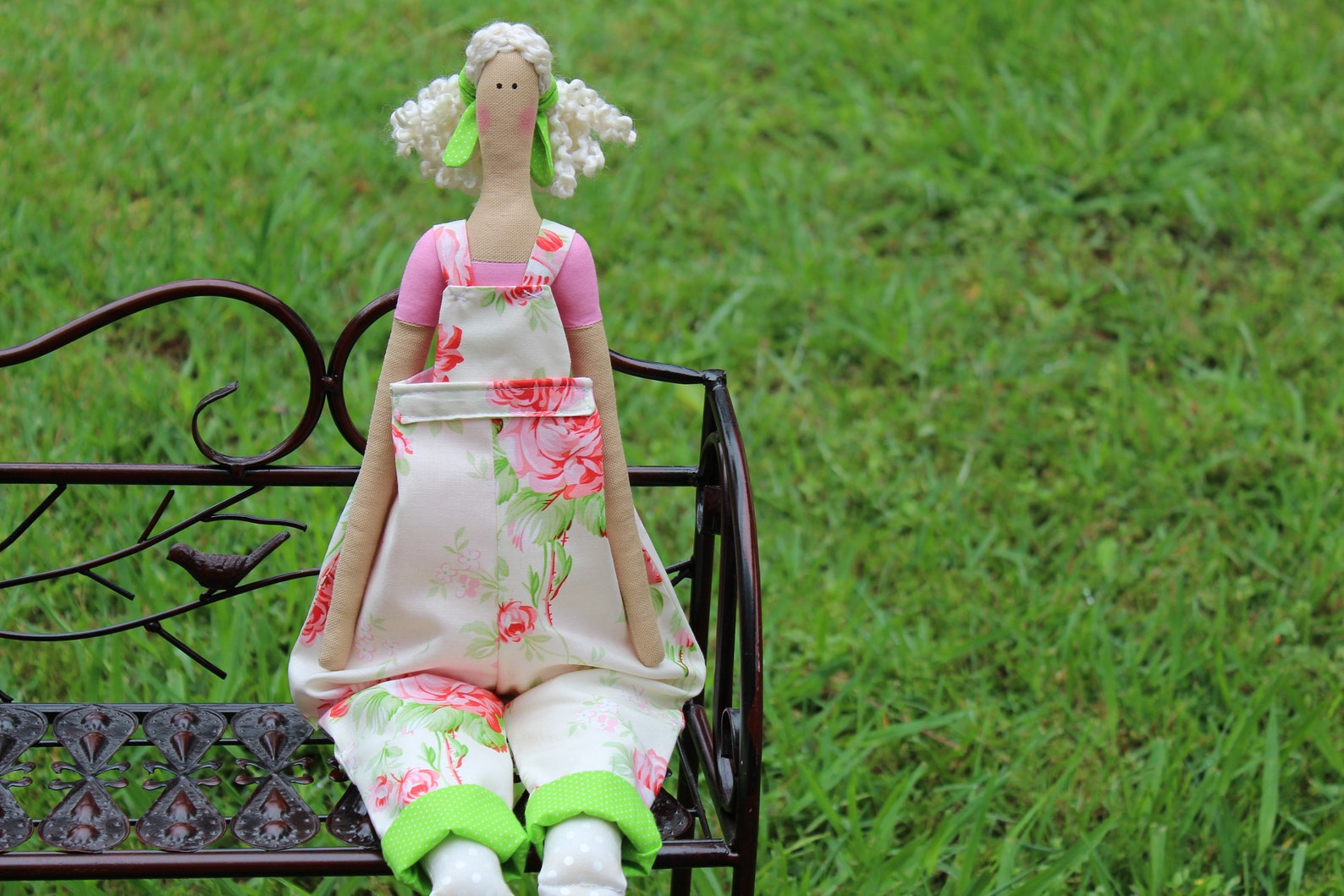 Tilda Doll Handmade Rag Doll Cloth Doll in Pastel Cream White | Etsy