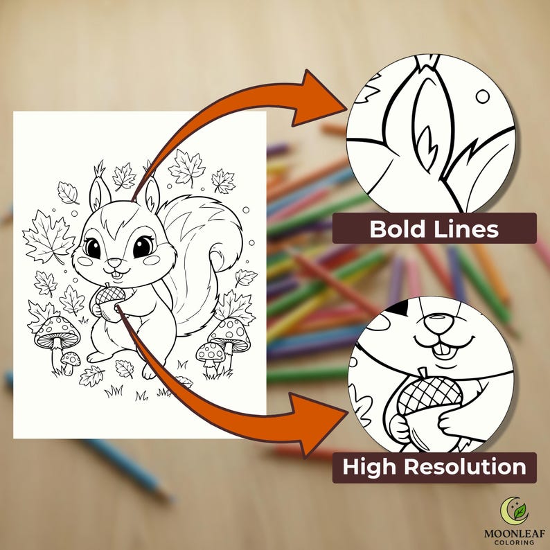 Libro da colorare con animali del bosco per bambini / 30 pagine da ...