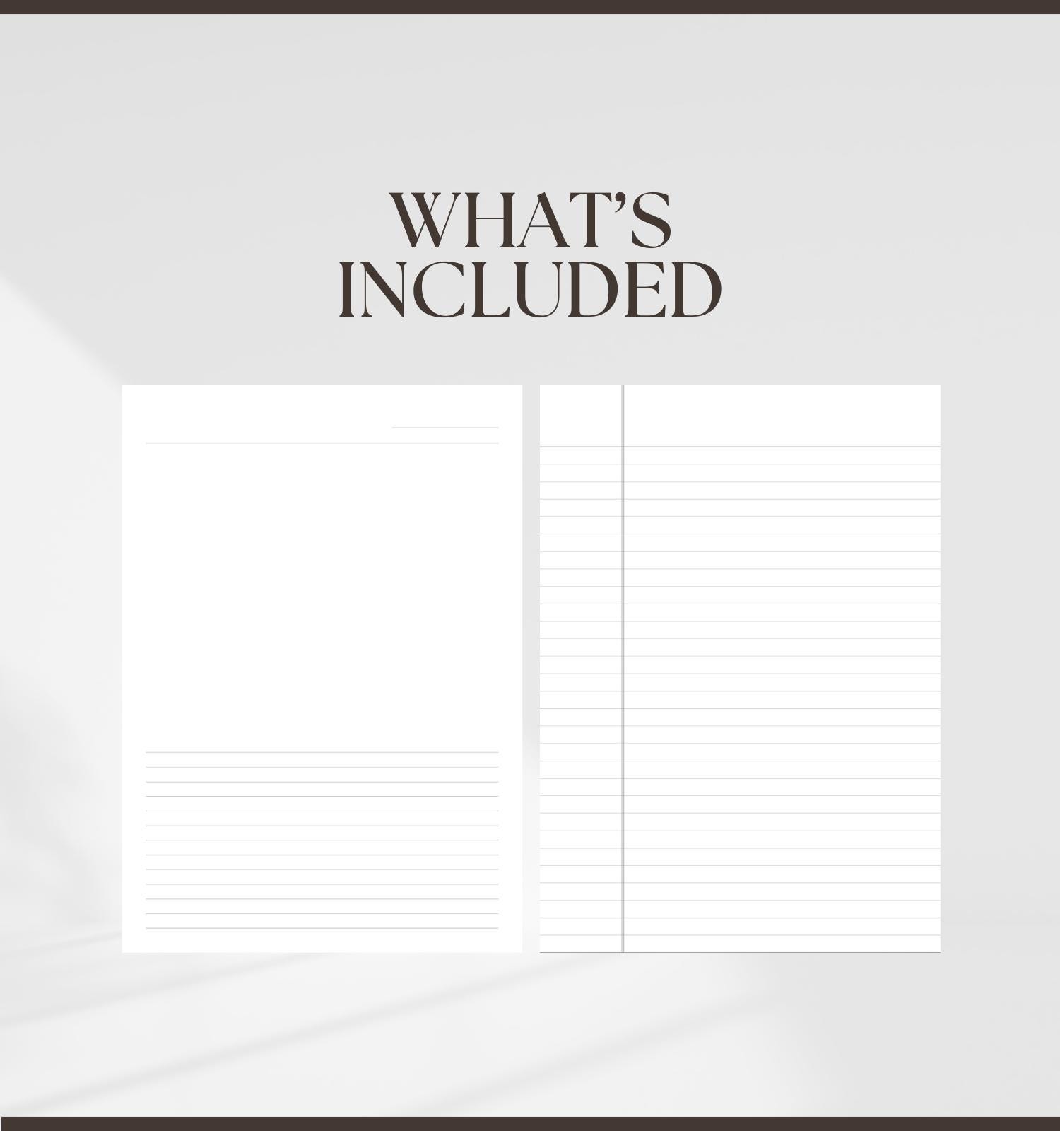 Printable Notebook Paper Templates | Minimalist Lined, Grid, Blank ...
