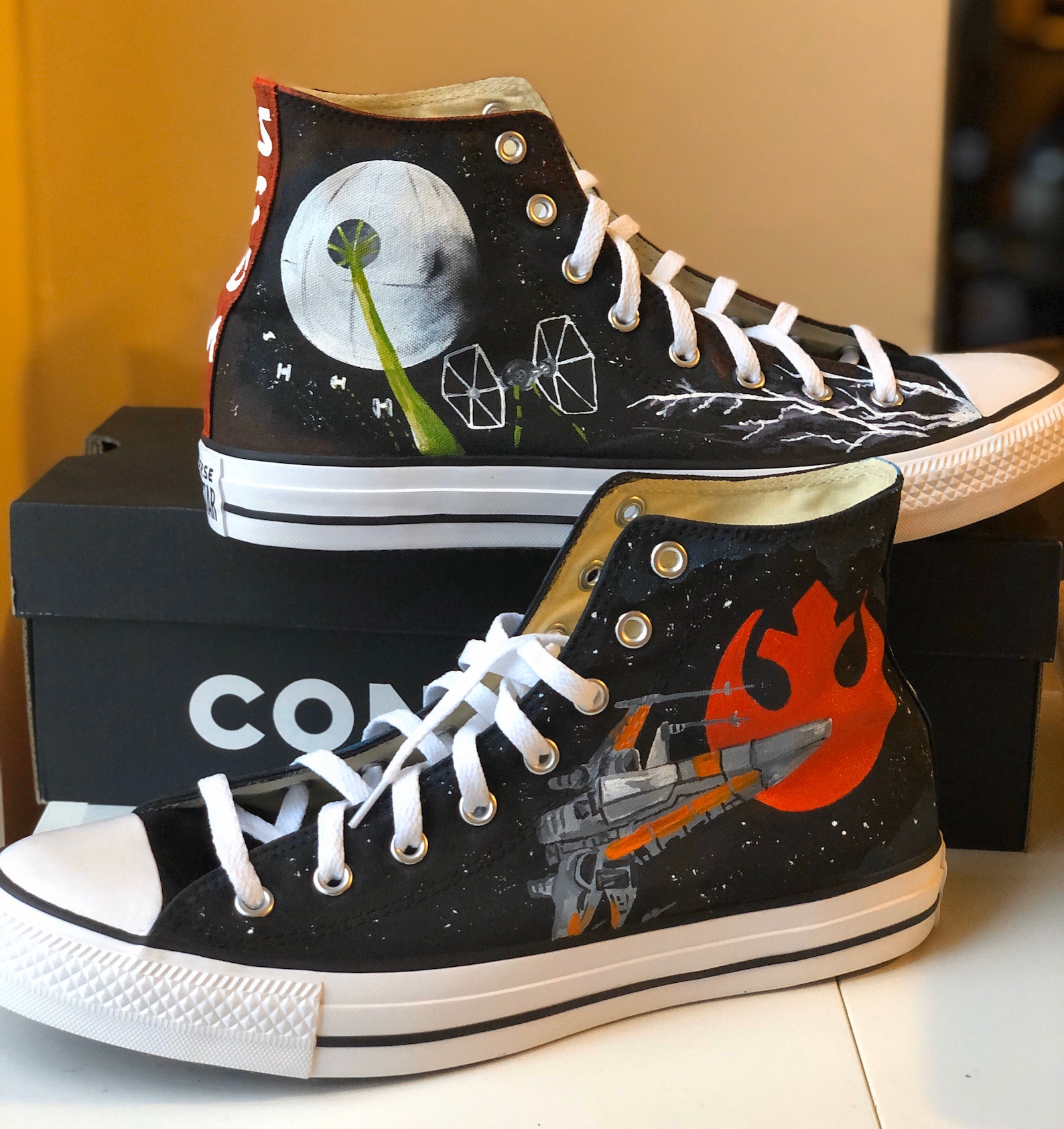 Converse, Custom Painted Shoes, High Top and Low Top, Mens, Womens - Etsy