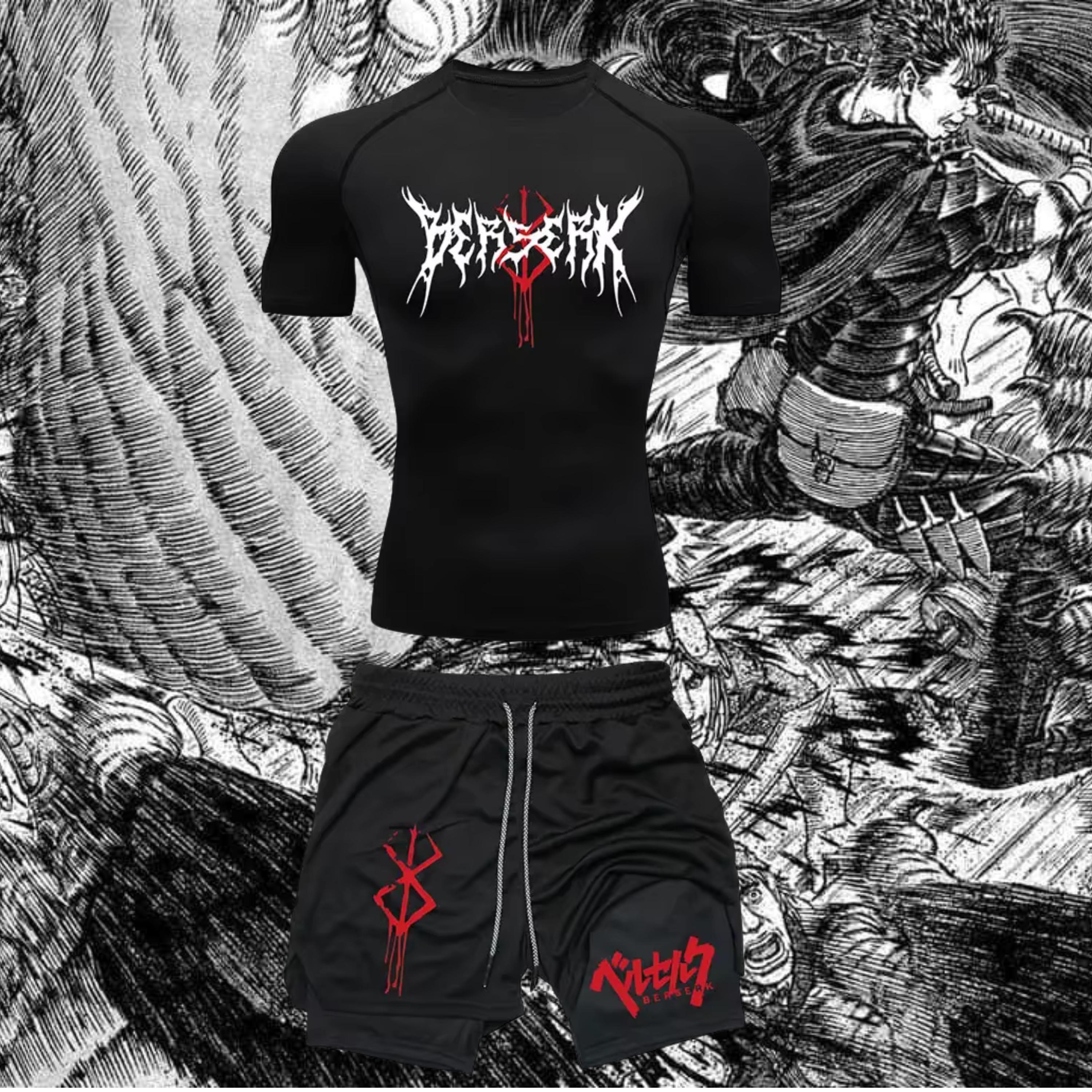 Berserk Gym Set – Anime Compression Shirt & Running Shorts Bundle ...