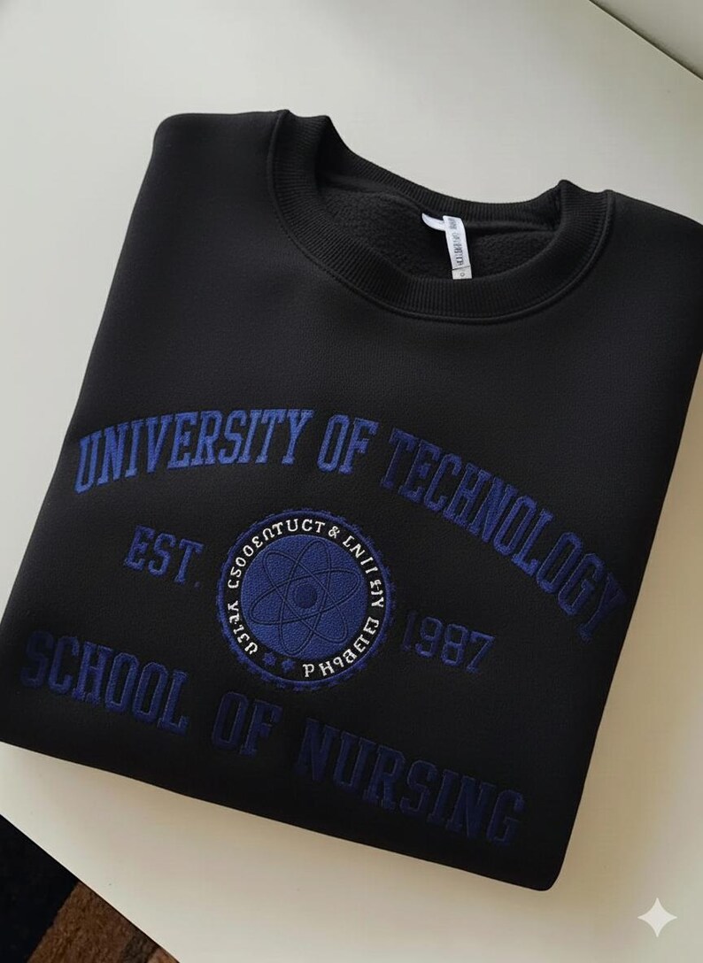 Custom Embroidered University Sweatshirt, Personalized College Crewneck ...