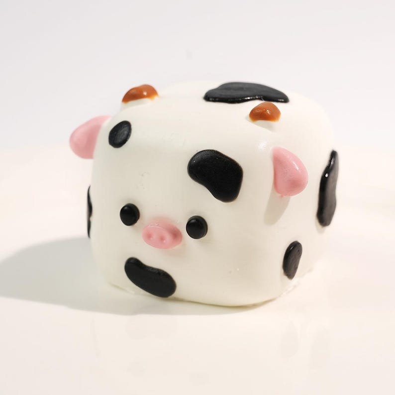 Handmade Little Cow Squishy Toy, Food-safe Silicone Stress Relief ...
