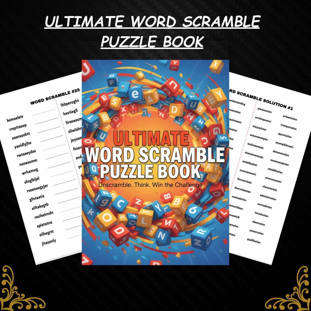 Ultimate Word Scramble Puzzle Book | 3000+ Brain Teasing Word Puzzles ...