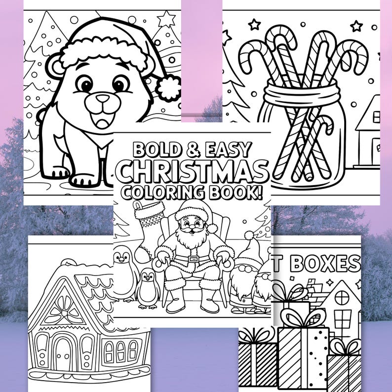 500+ Pages Bold & Easy Christmas Coloring Book | Large Print Holiday ...