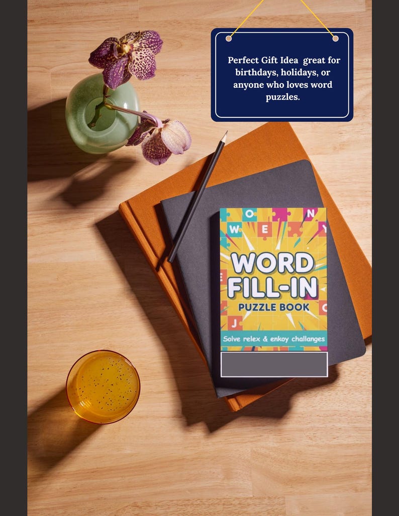 Large Print Word Fill-in Puzzle Book | 1500+ Brain Games - Etsy Australia