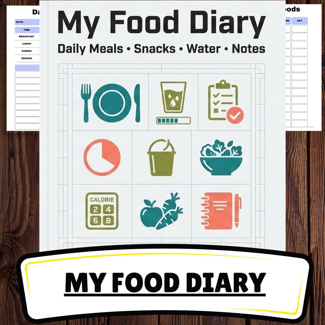 My Food Diary | Daily Meal Planner and Nutrition Tracker | Food Journal ...