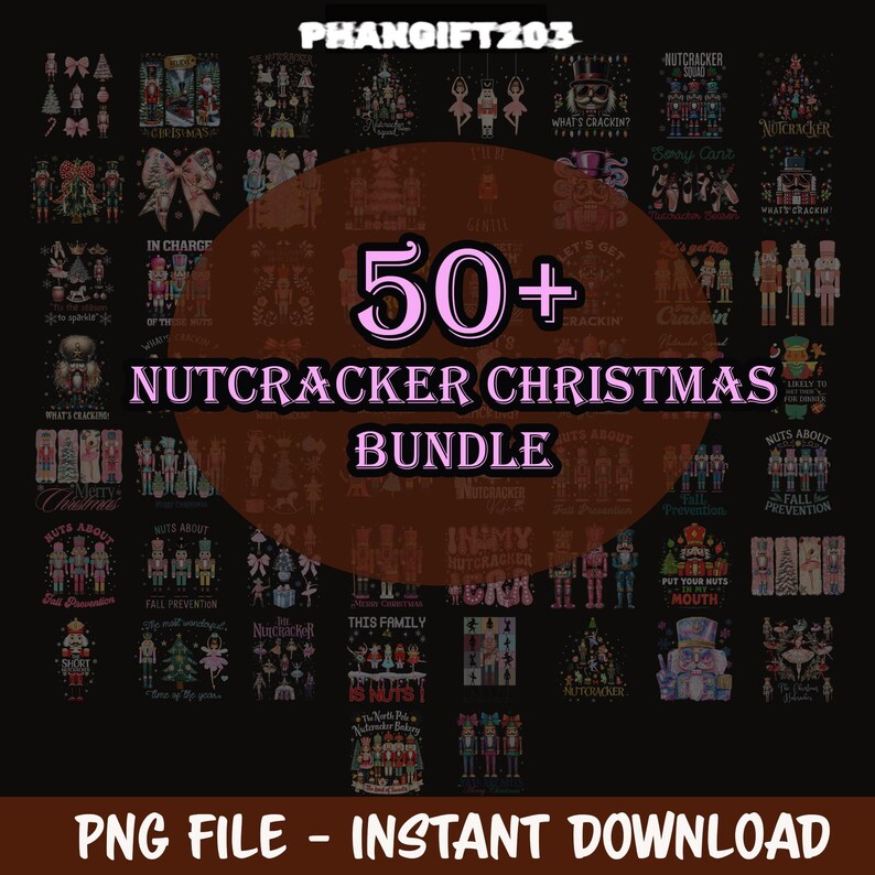 50+ Retro Nutcracker Christmas PNG Bundle, Preppy Christmas Png ...