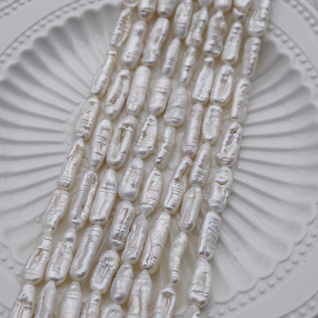 Threaded Beaded Baroque Natural Freshwater Pearls Irregular Bulk Pearl ...
