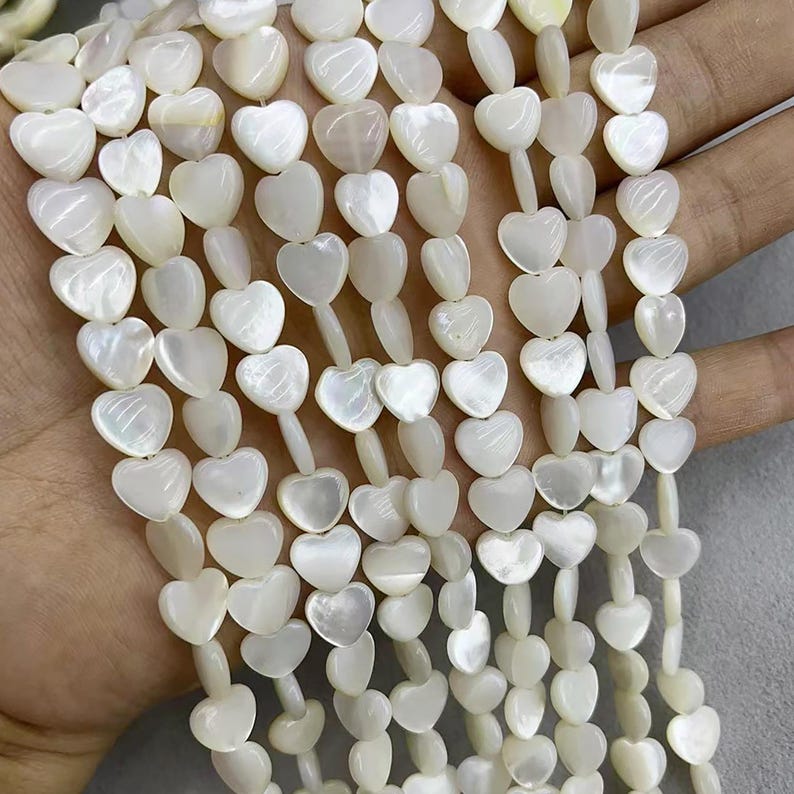 10mm Curved Heart-shaped Seashell DIY Clothing and Accessory Materials ...