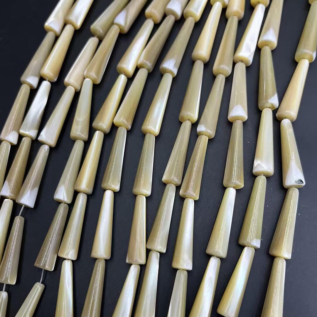 7x25mm Spire-shaped Mother-of-pearl DIY Hair Accessories Necklaces ...