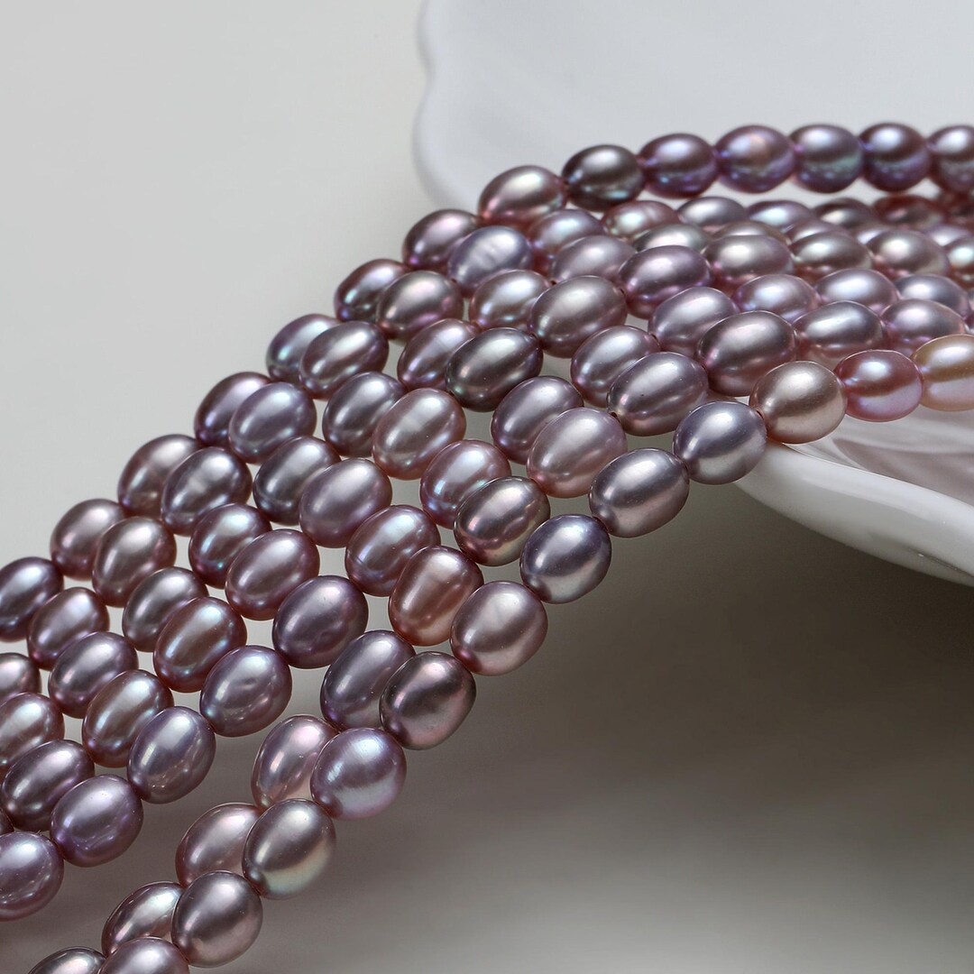 Freshwater Pearls 4.5-5mm Natural Purple Pearl Bracelets Rings DIY ...