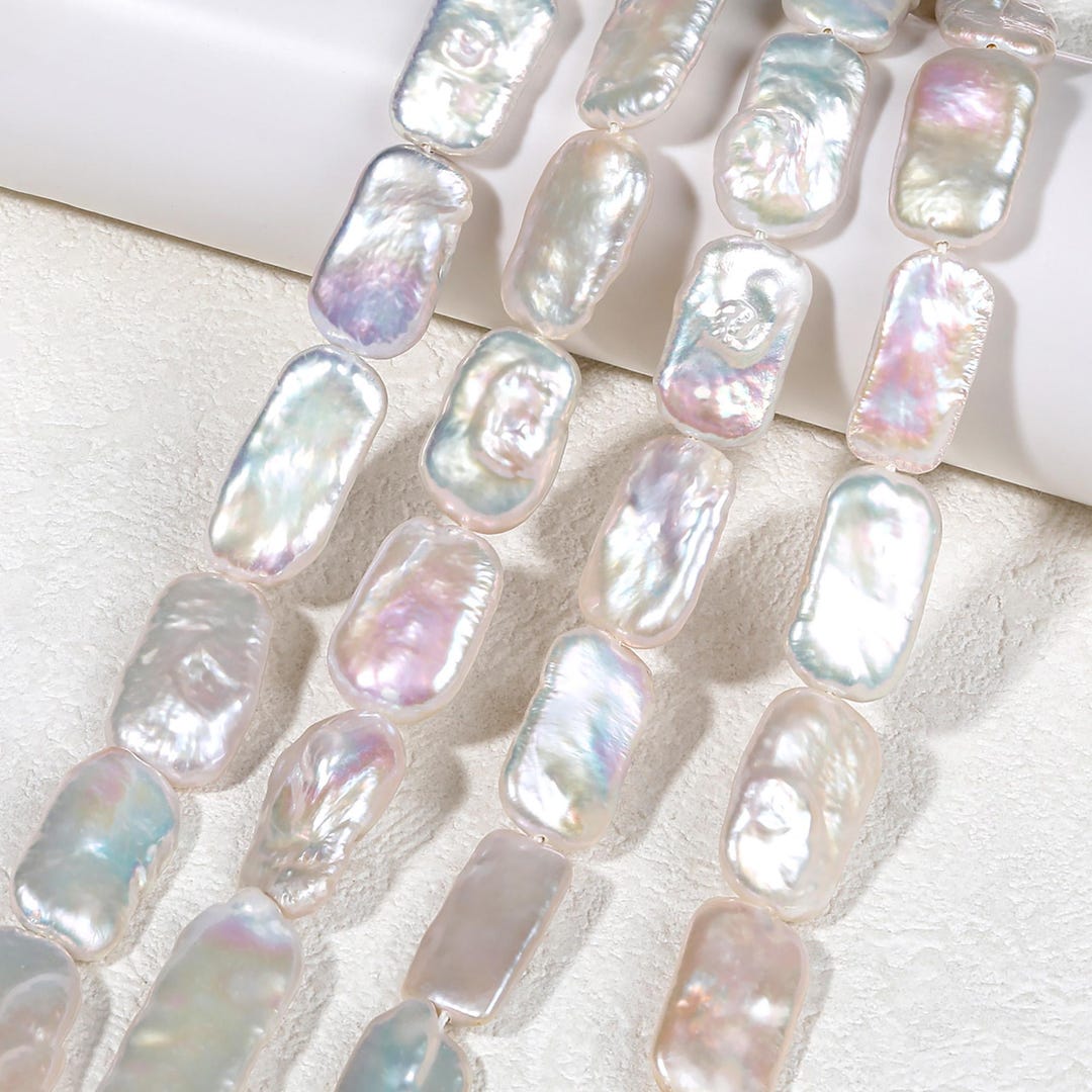 Baroque Natural Pearls, Rectangular Freshwater Pearls, DIY Beaded ...