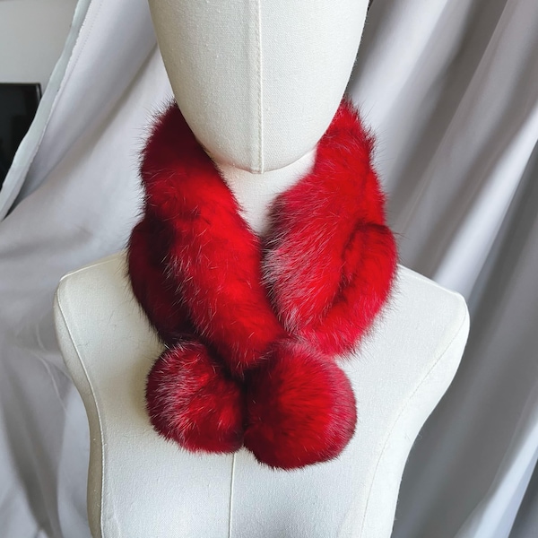 Brown Fur Scarf Rabbit - Etsy