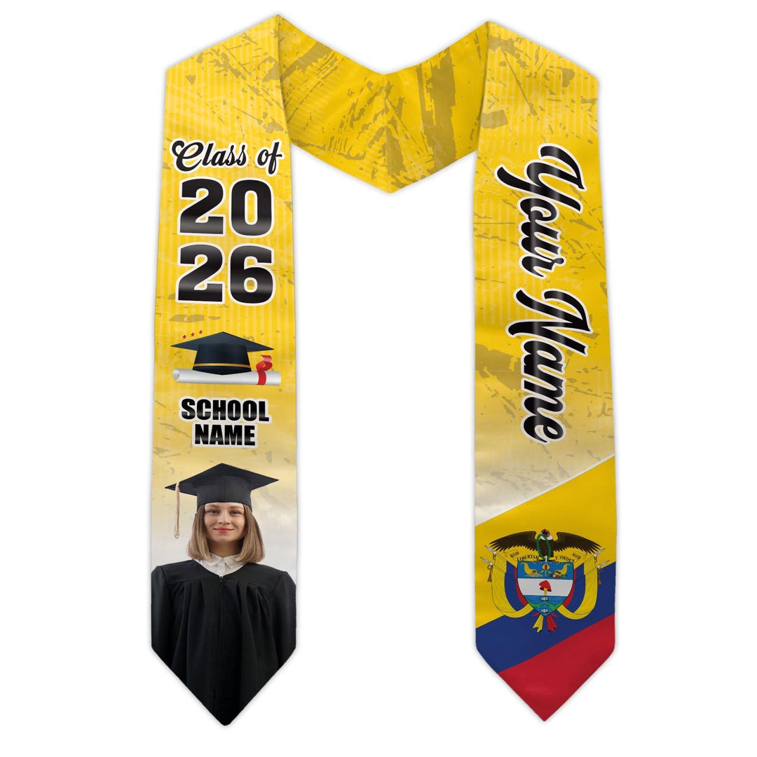 Custom Colombians Graduation Sash, Custom Colombians American Flag ...
