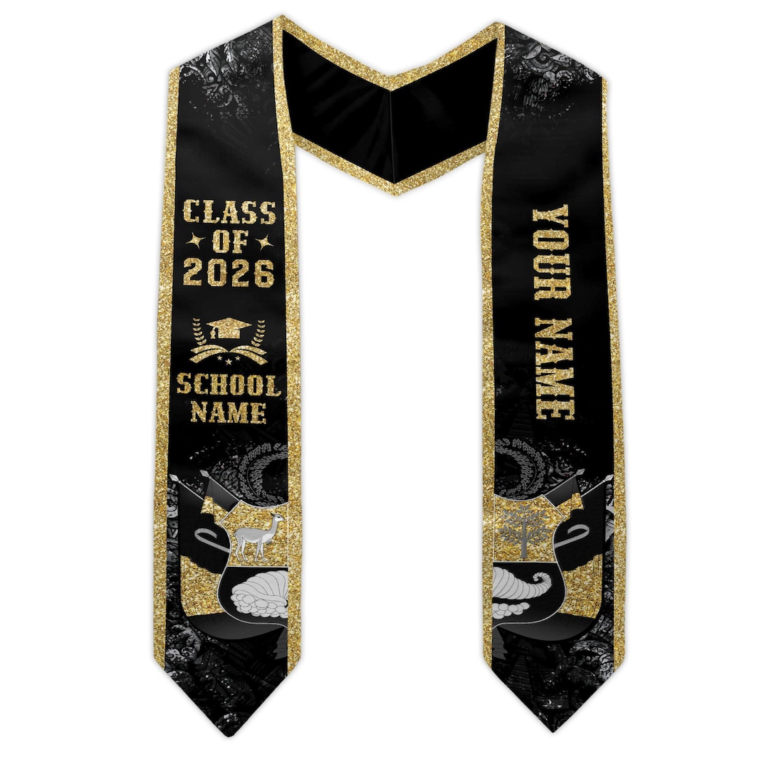 Custom Peruvians Graduation Sash, Peru Graduation Stole Custom ...