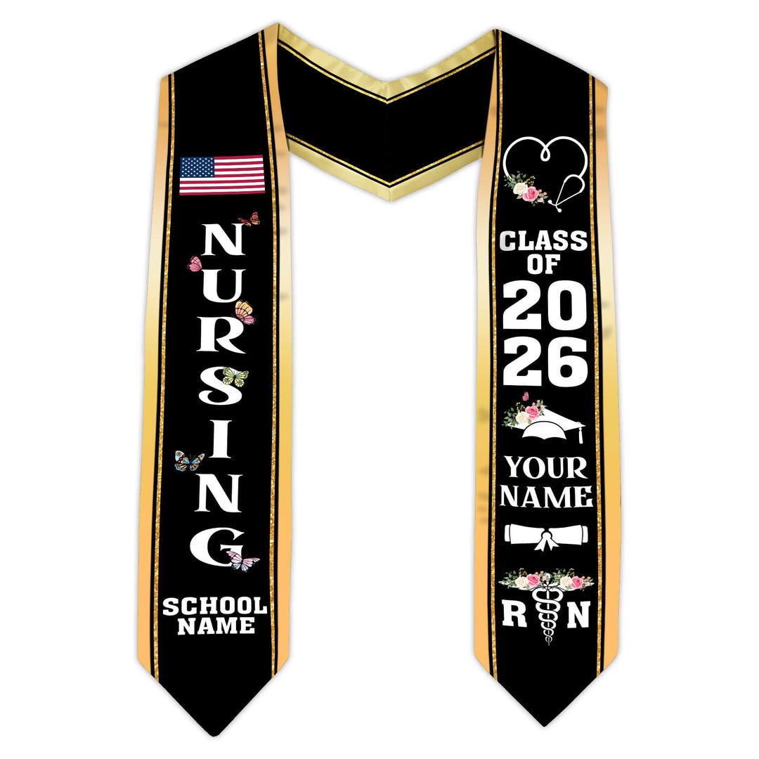Custom Nurse Sash Graduation, RN Graduation Stole Gifts for Friends ...